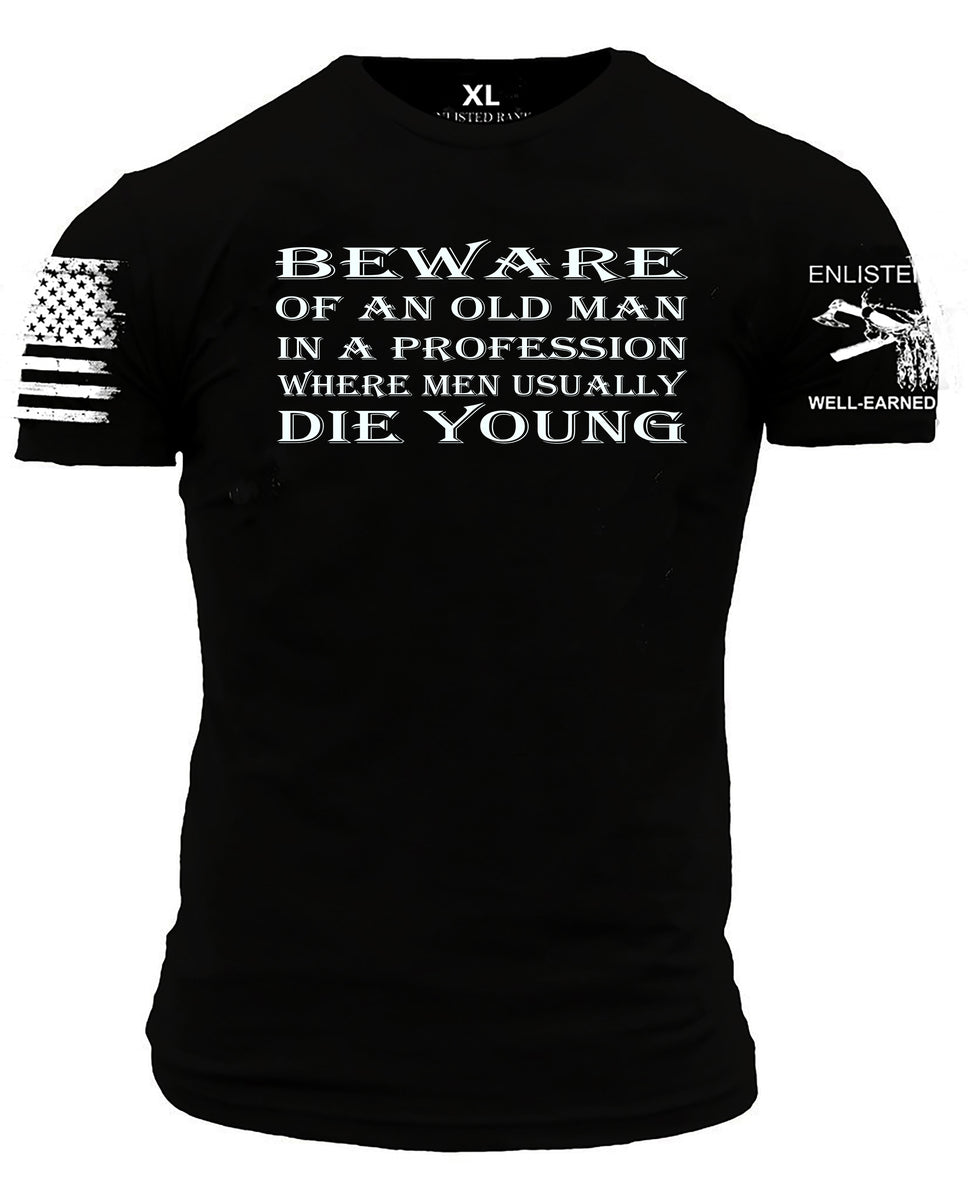 BEWARE, Front Print, Black – Enlisted Ranks